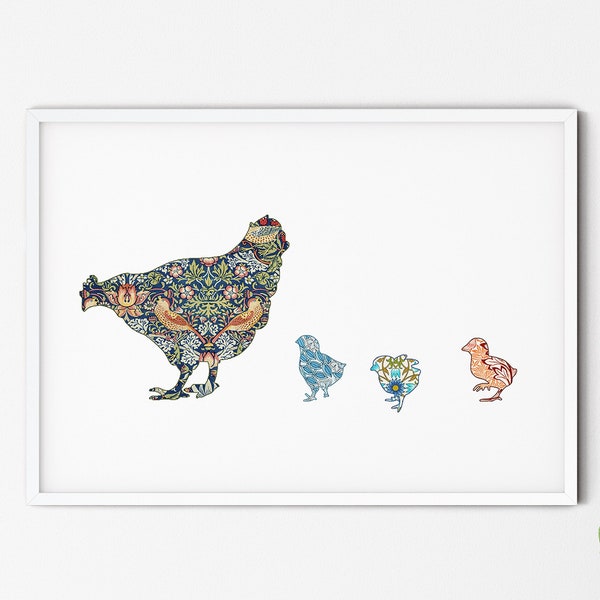 Colorful Chicken Art - Etsy