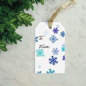 Printable Christmas Gift Tags for Holiday Gifts - Cute Snowflake ...