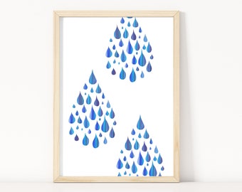 Raindrop Art Print - Etsy