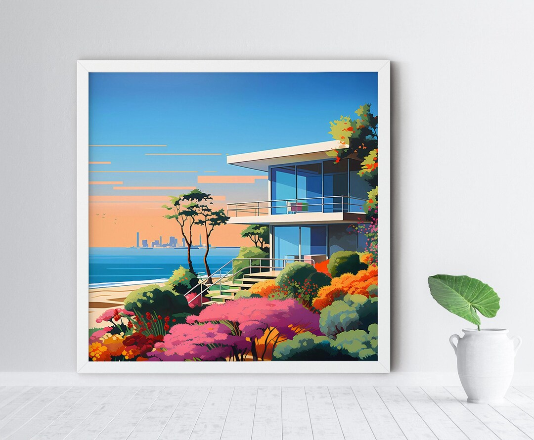 Brighten Your Walls: Beachy Retro Art Print for Summer Bliss! Printable ...