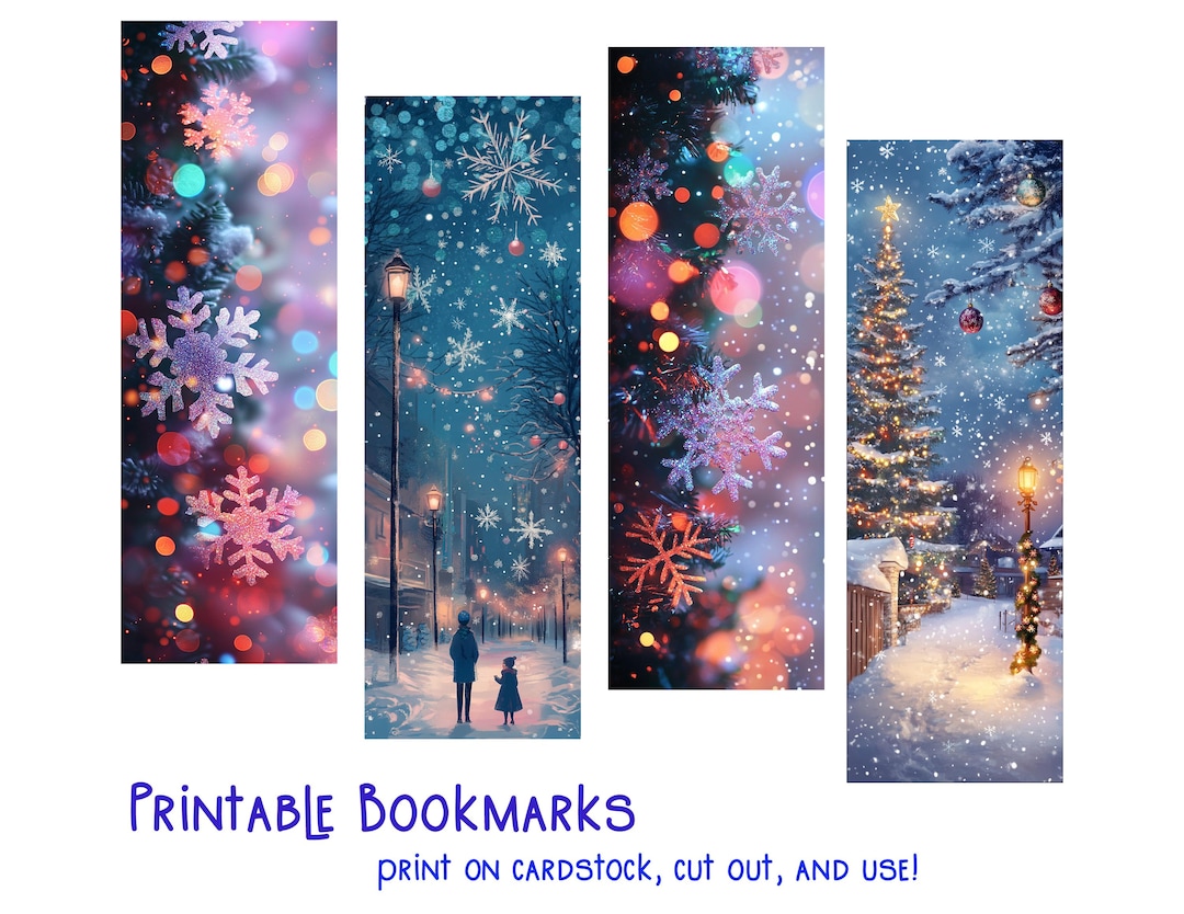 Winter Bookmarks – Printable Bookmarks for Gift Bags and Stocking ...