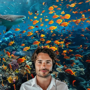 Tropical Fish Digital Backdrop - Underwater Zoom Background - Fun ...