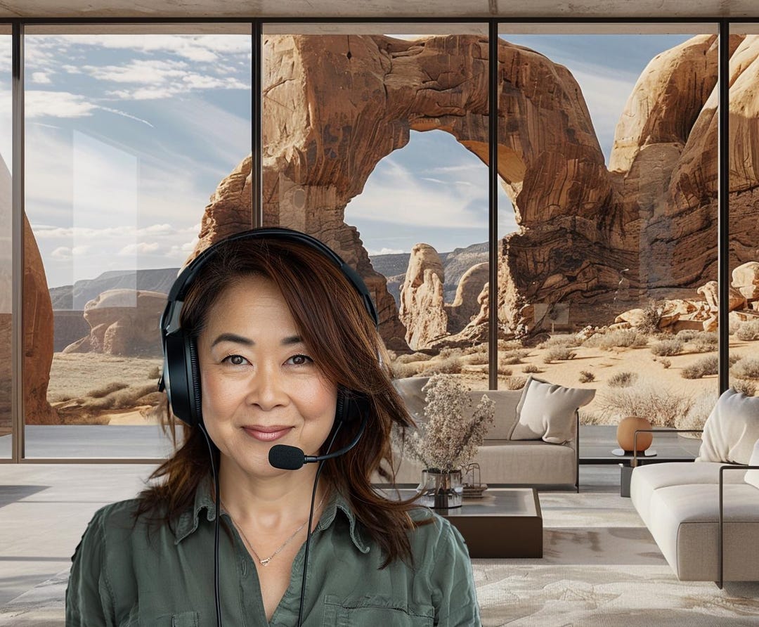 Desert Landscape Virtual Background for Zoom Calls & Online Meetings ...