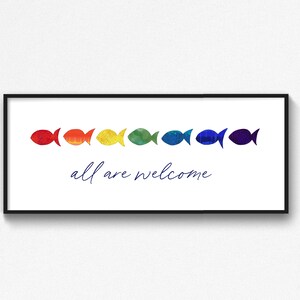 Everyone is Welcome Sign, All Are Welcome, Welcome Classroom Sign ...