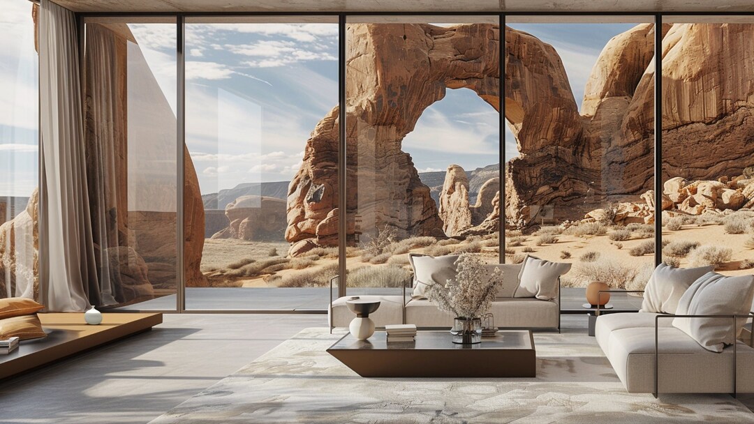Desert Landscape Virtual Background for Zoom Calls & Online Meetings ...
