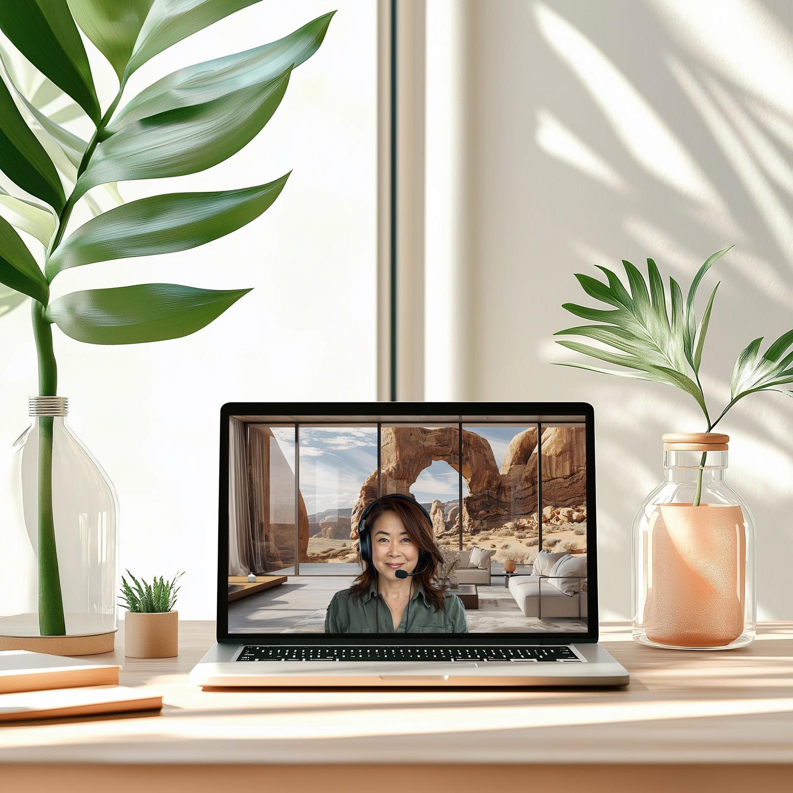 Desert Landscape Virtual Background: Zoom, Teams, Webex (digital ...