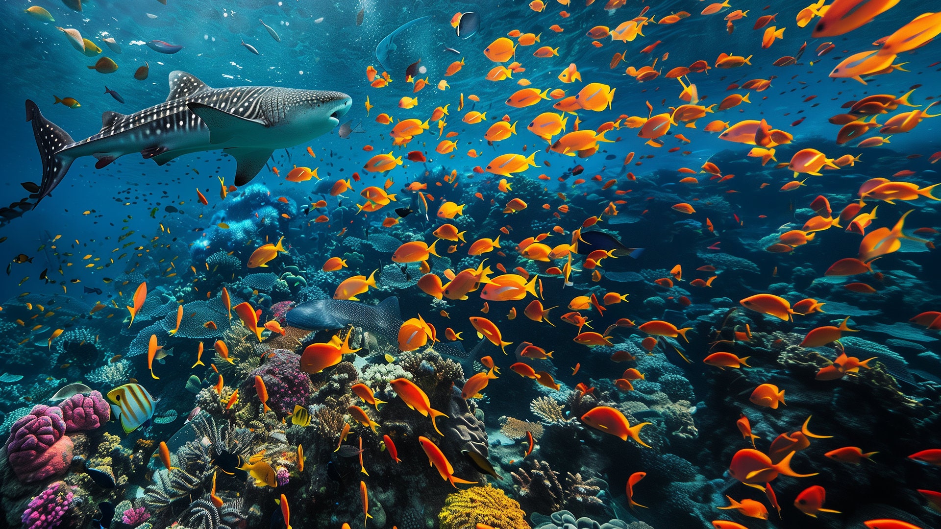Underwater Zoom Virtual Background | Tropical Fish Scene & Ocean Office ...