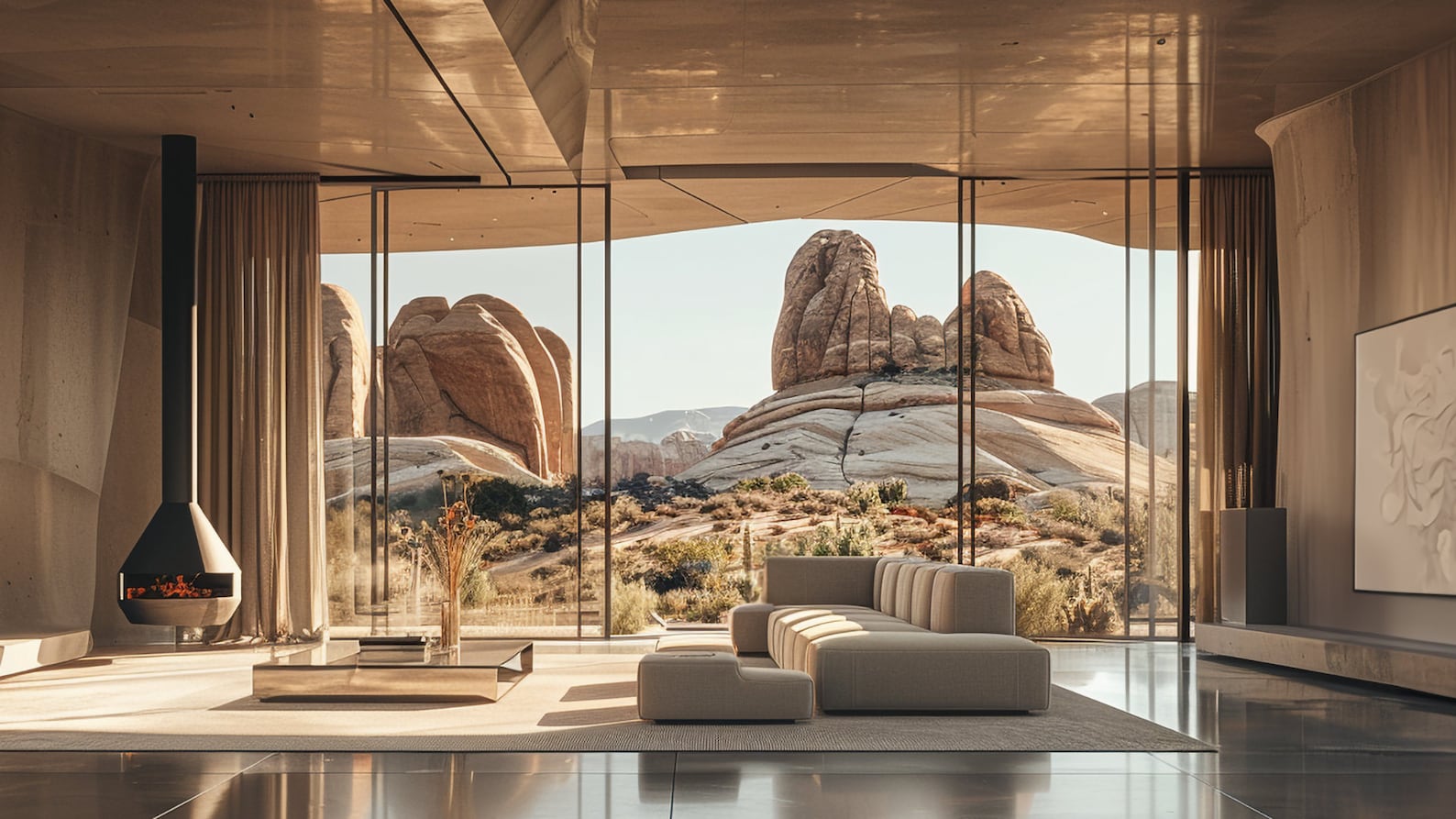 Desert Landscape Virtual Background: Zoom, Teams, Webex (digital ...