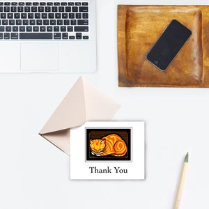 Thank You Cards, Printable Thank You Card, Cat Note Card, Animal Cards ...