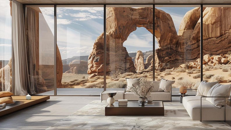 Desert Landscape Virtual Background: Zoom, Teams, Webex (digital ...
