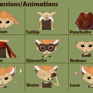 2D Vtuber Model Fennec for Adoption / in a Single Copy / Fully Rigged ...