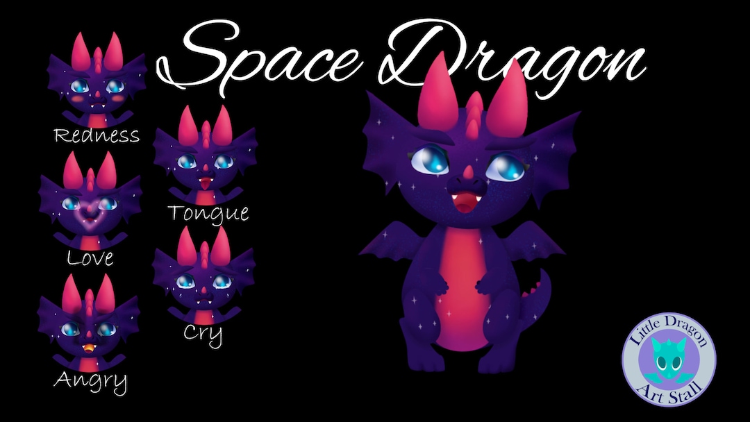 Vtuber - Space Dragon Cub - Live2d Avatar - Etsy