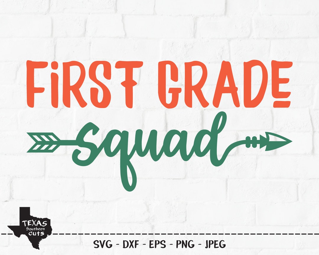 First Grade SVG, Cut File, 1st Grade Shirt Design, Tribal Arrow, Back ...