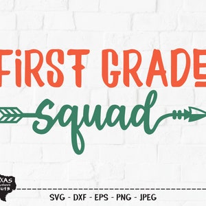 First Grade SVG, Cut File, 1st Grade Shirt Design, Tribal Arrow, Back ...