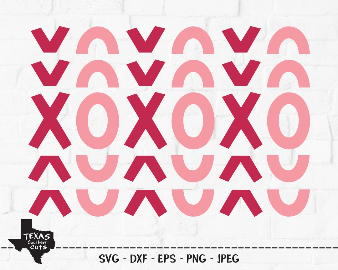 Xoxoxo SVG, Cut File, Valentines Shirt Design, Valentine's Day, Hugs ...