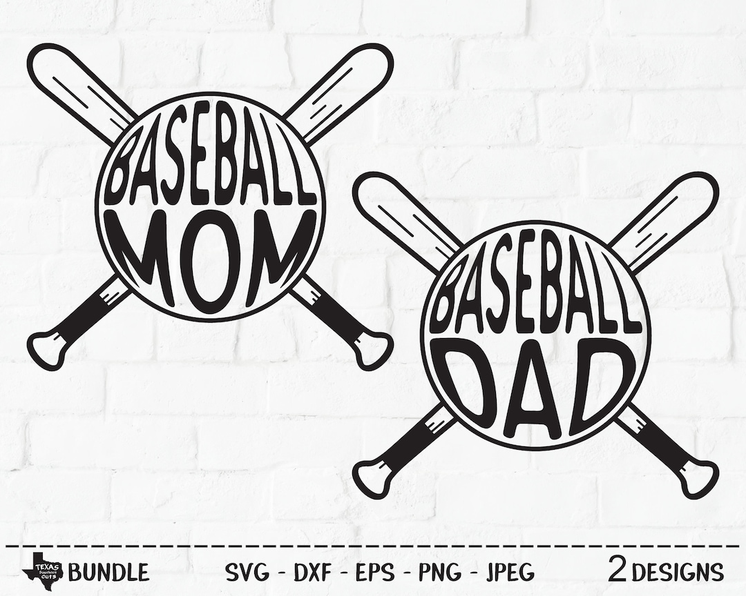 Baseball Mom & Dad Bundle SVG, Cut File, Baseball Shirt Design, Sports ...