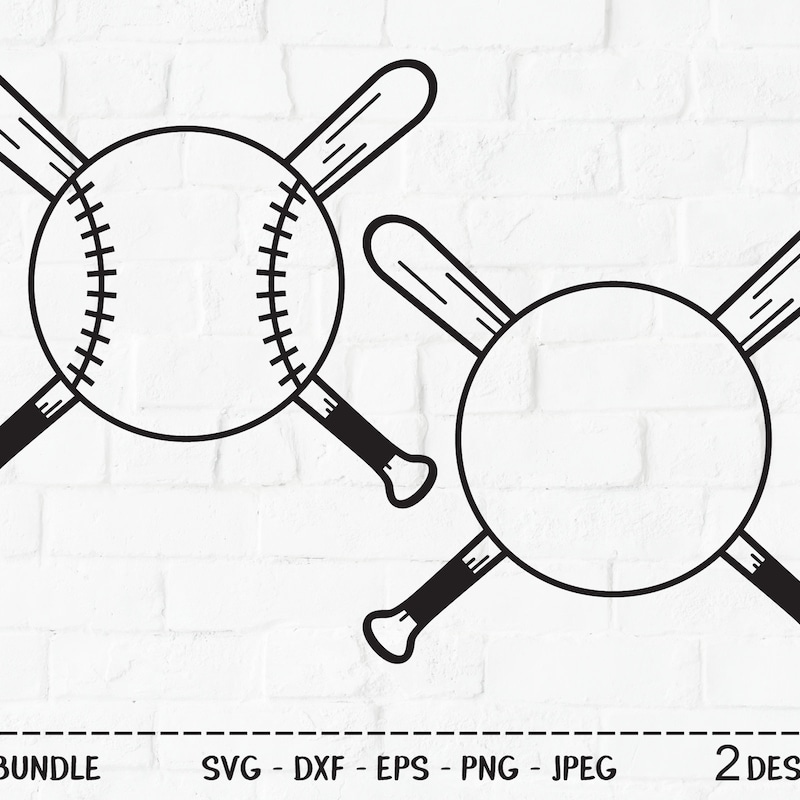 Softball and Bats Svg - Etsy