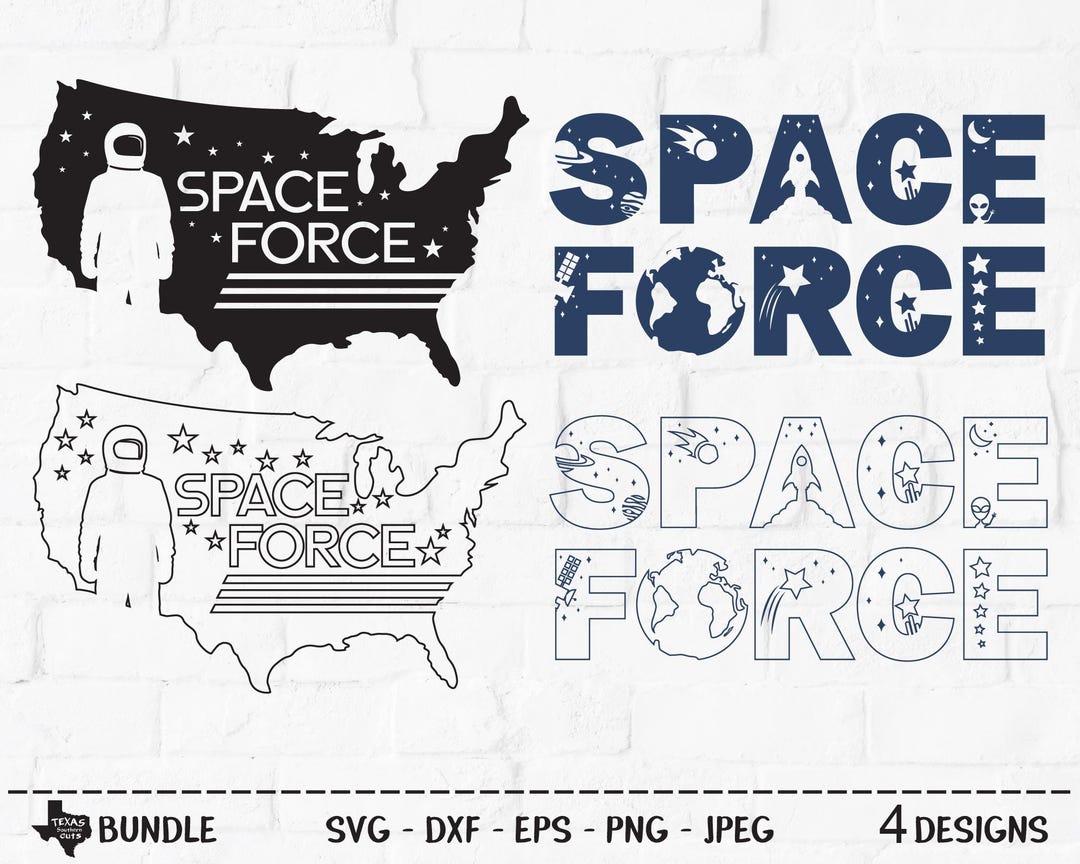 Space Force Bundle SVG, Cut File, Kids Patriotic Shirt Design, Usa ...