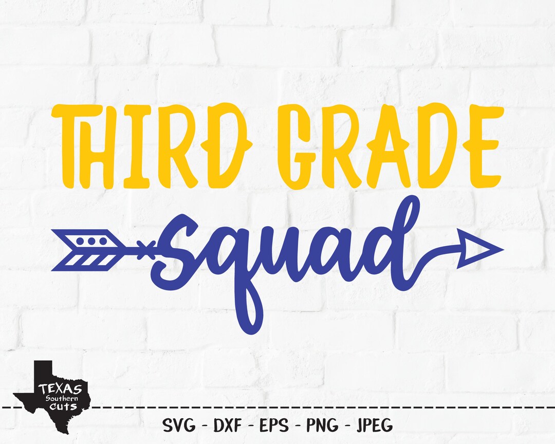 Third Grade SVG, Cut File, 3rd Grade Shirt Design, Tribal Arrow, Back ...