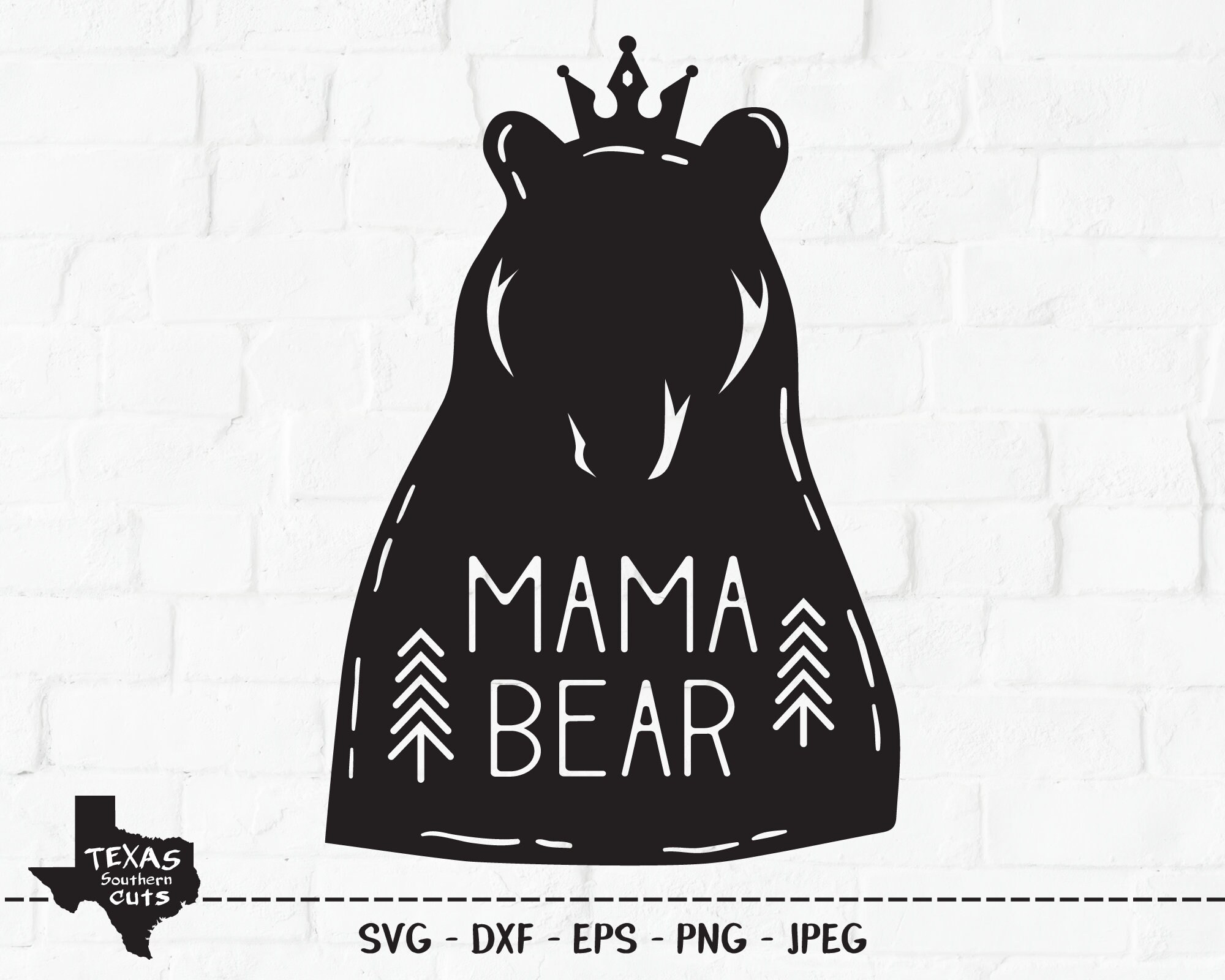 Mama Bear SVG Cut File Woodland Shirt Design Mom Life - Etsy