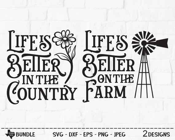 Country Farm Life SVG Cut File Country Shirt Design | Etsy