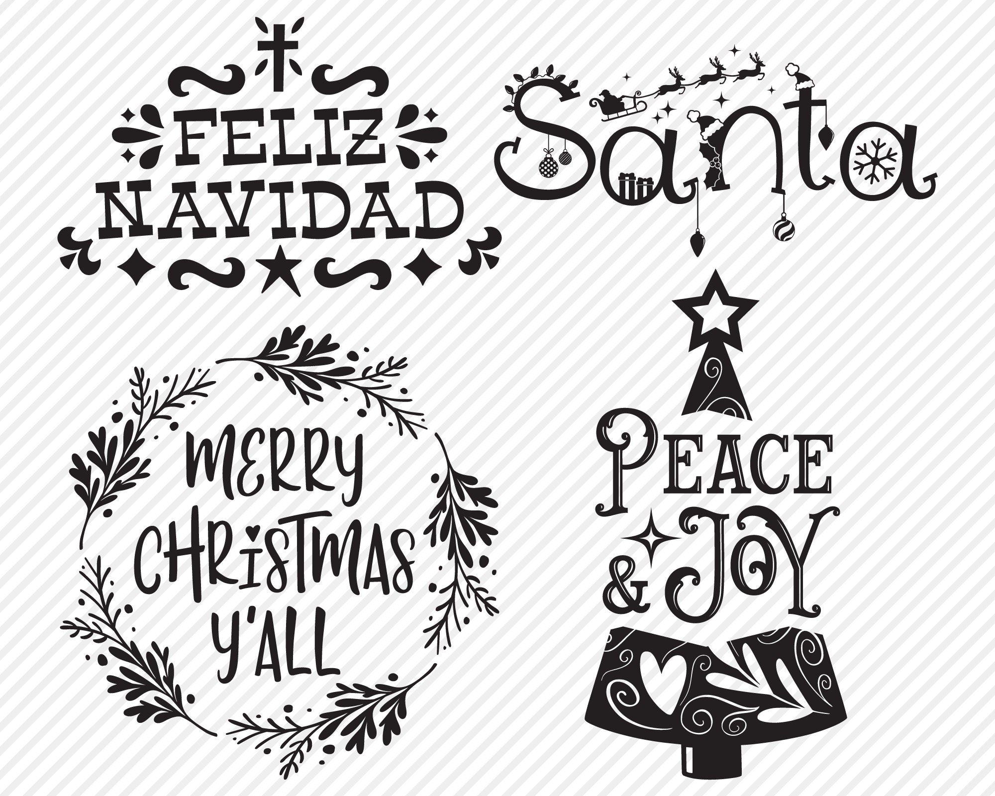 Christmas Super Bundle SVG, Cut Files, Christmas Holiday Shirt Design ...