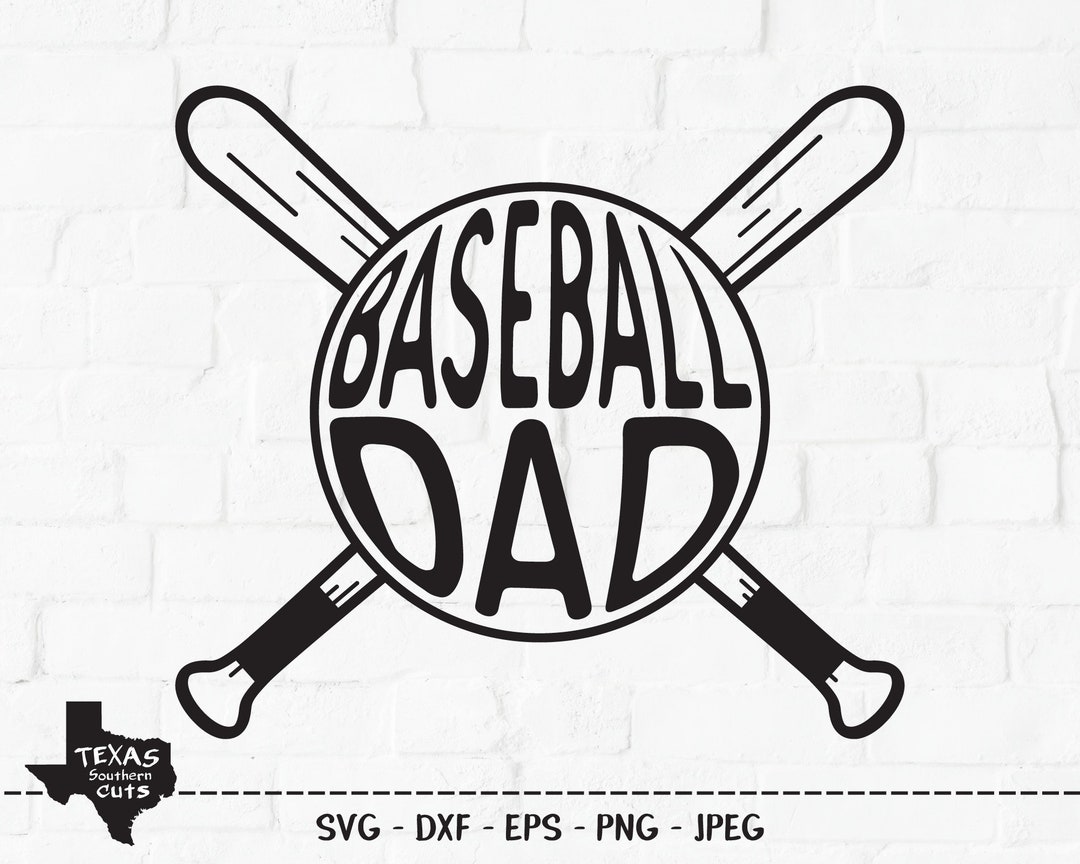 Baseball Dad SVG, Cut File, Baseball Shirt Design, Sports, Crossed ...