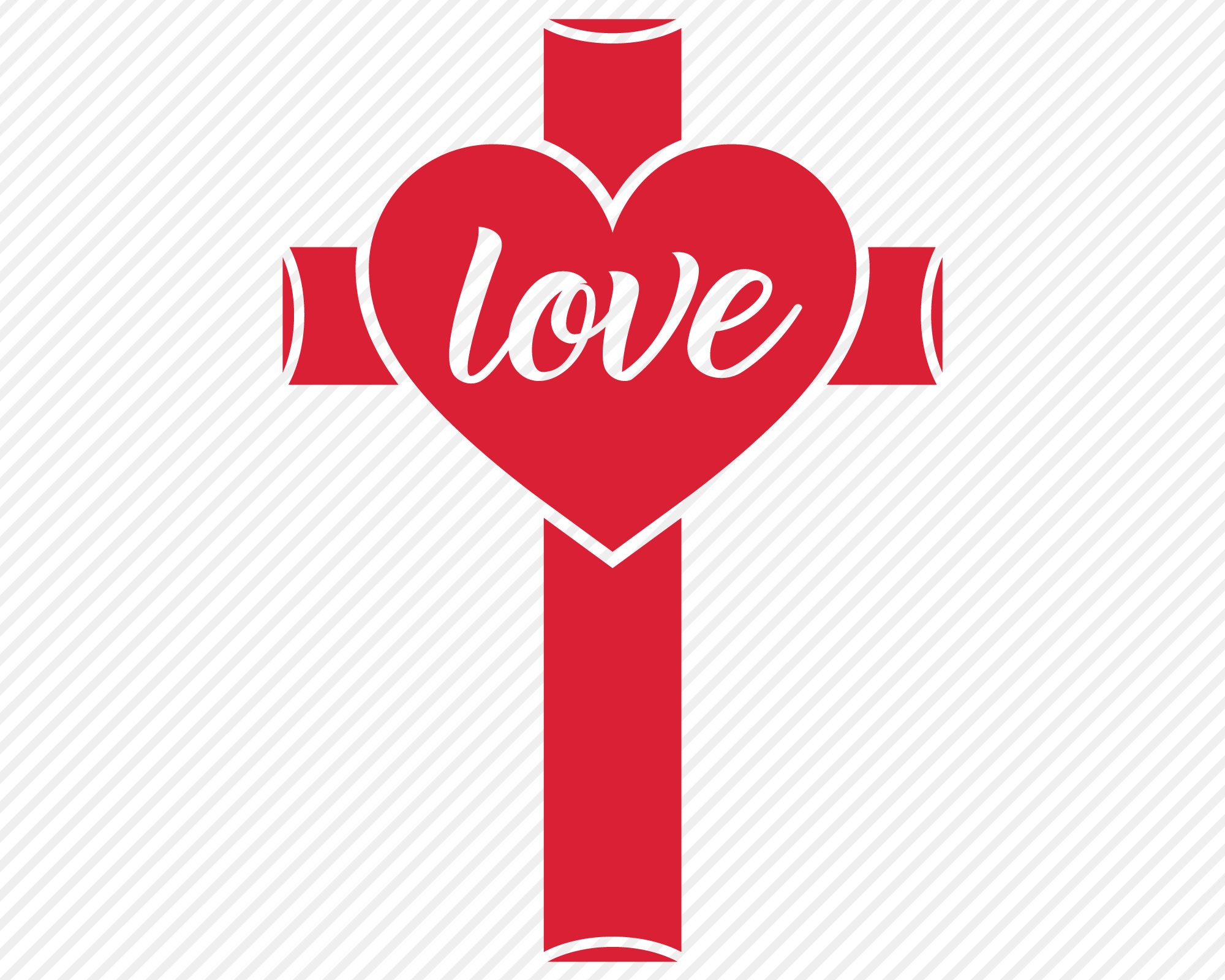 Love Cross SVG, Cut File, Christian Shirt Design, Jesus Cross ...