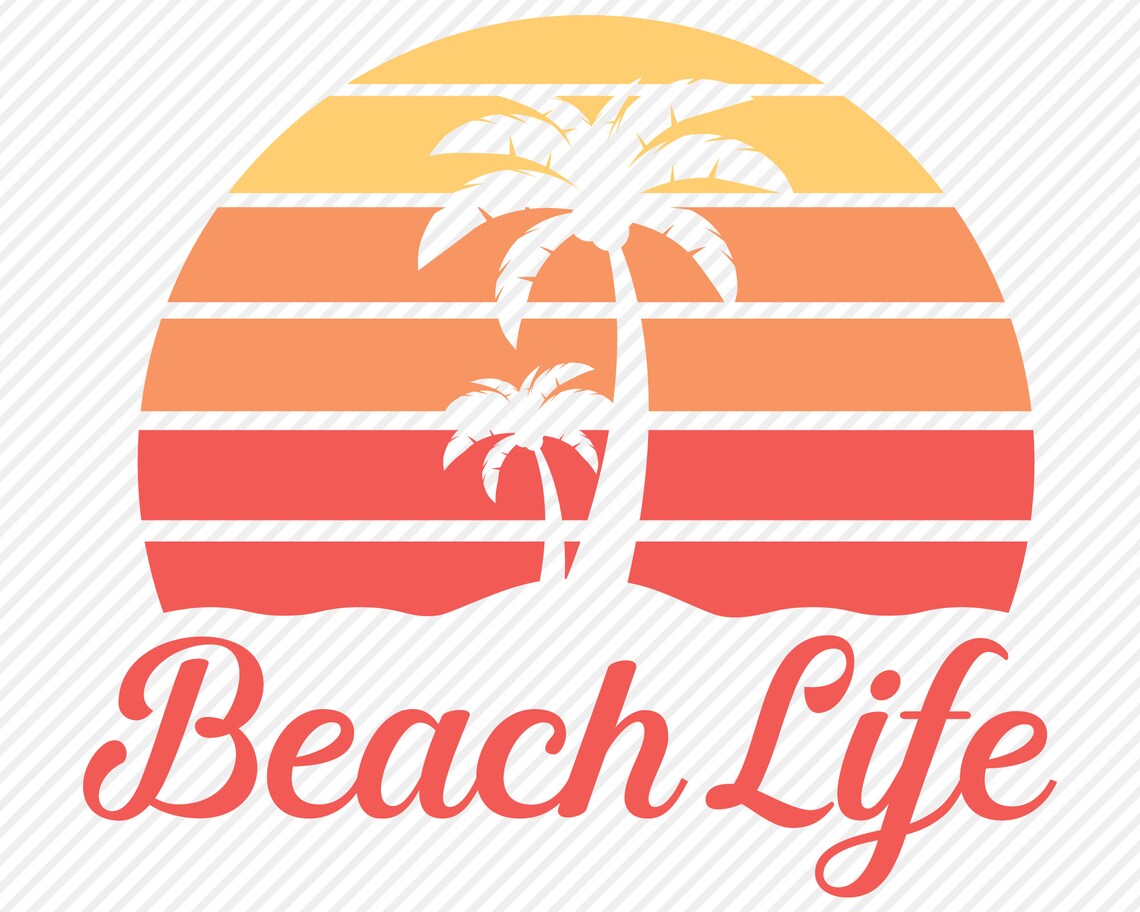 Beach Bundle SVG Cut File Summer Sun Palm Tree Sunshine - Etsy
