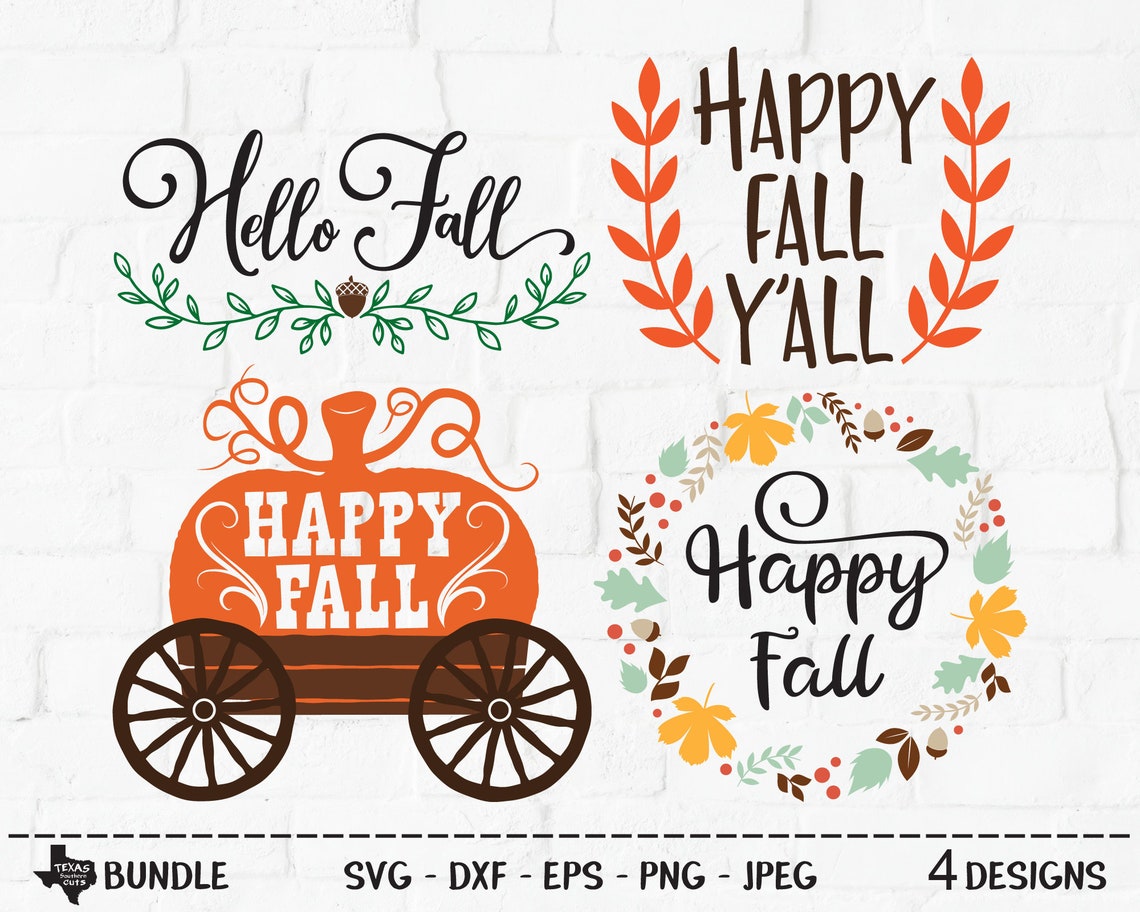 Fall Bundle SVG Cut Files Fall Shirt Design Thanksgiving | Etsy