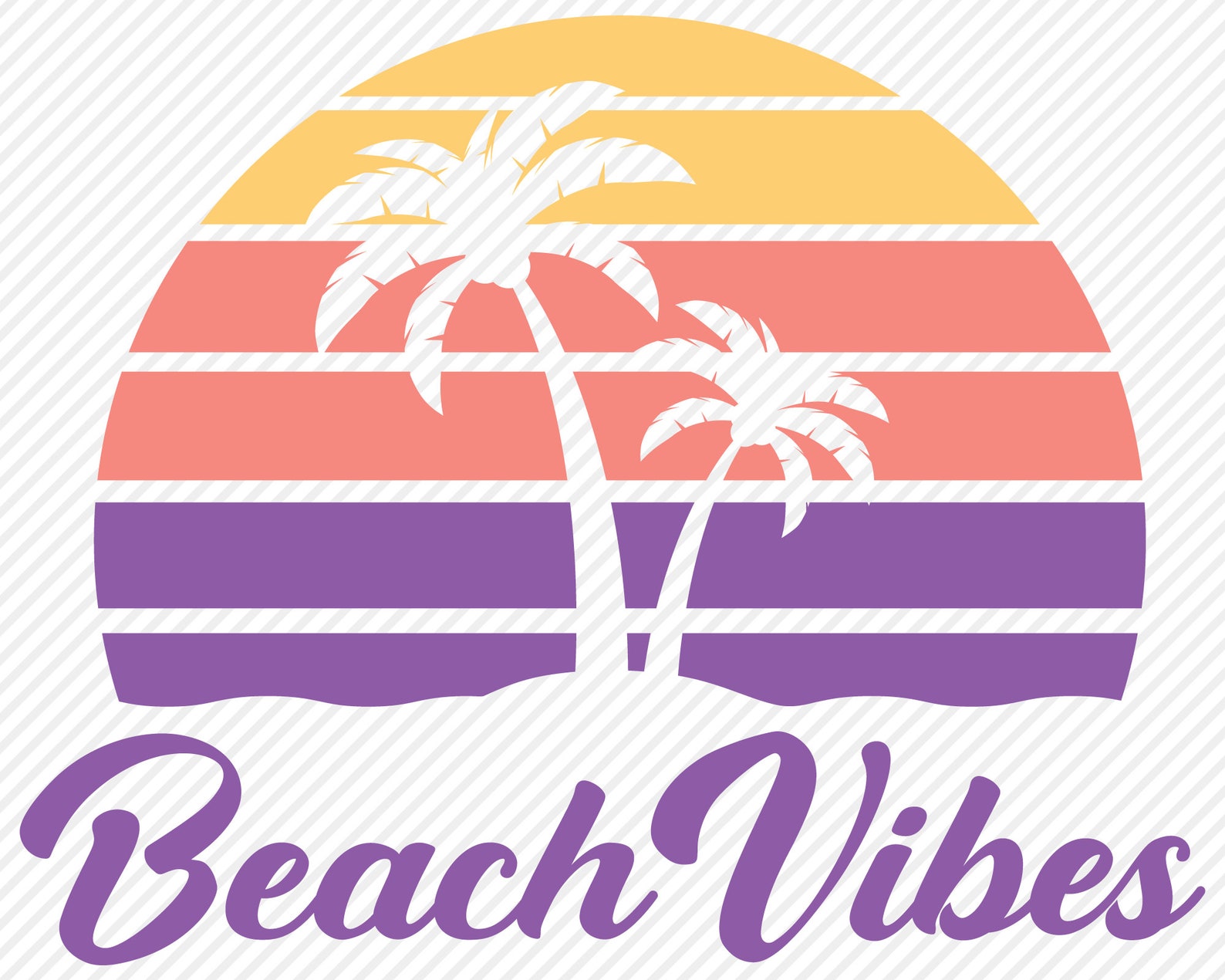 Beach Bundle SVG Cut File Summer Sun Palm Tree Sunshine - Etsy