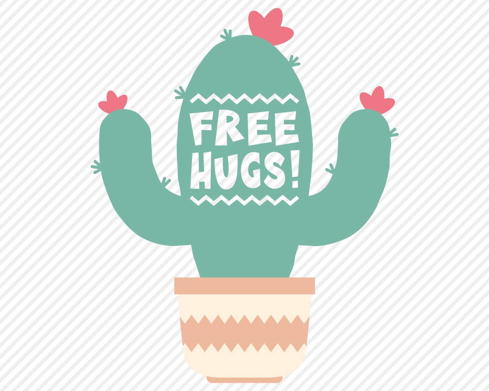 Free Hugs SVG Cut File Funny Cactus Shirt Design Cactus - Etsy
