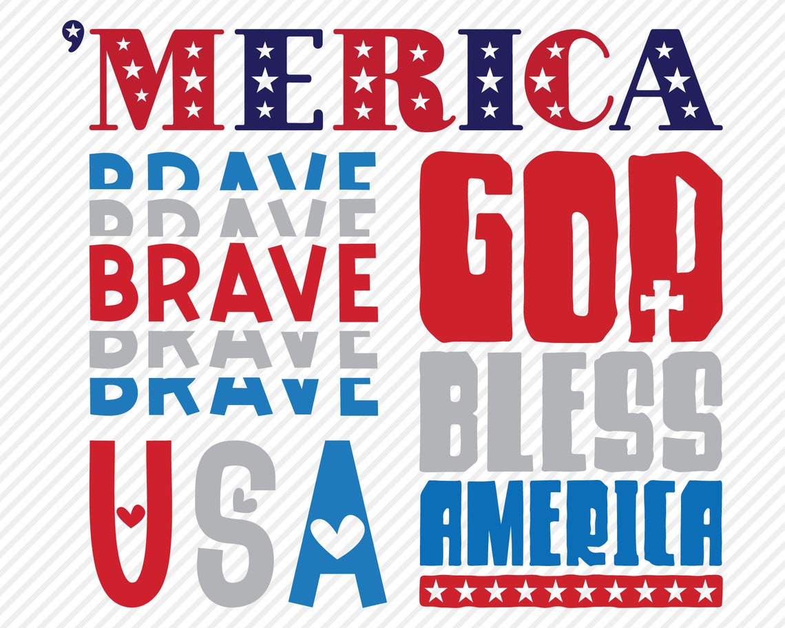 America Bundle SVG Cut File Patriotic Shirt Design 4th of | Etsy
