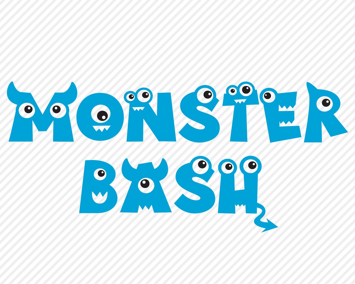 Monster Bash SVG Cut File Monster Birthday Party Cute - Etsy