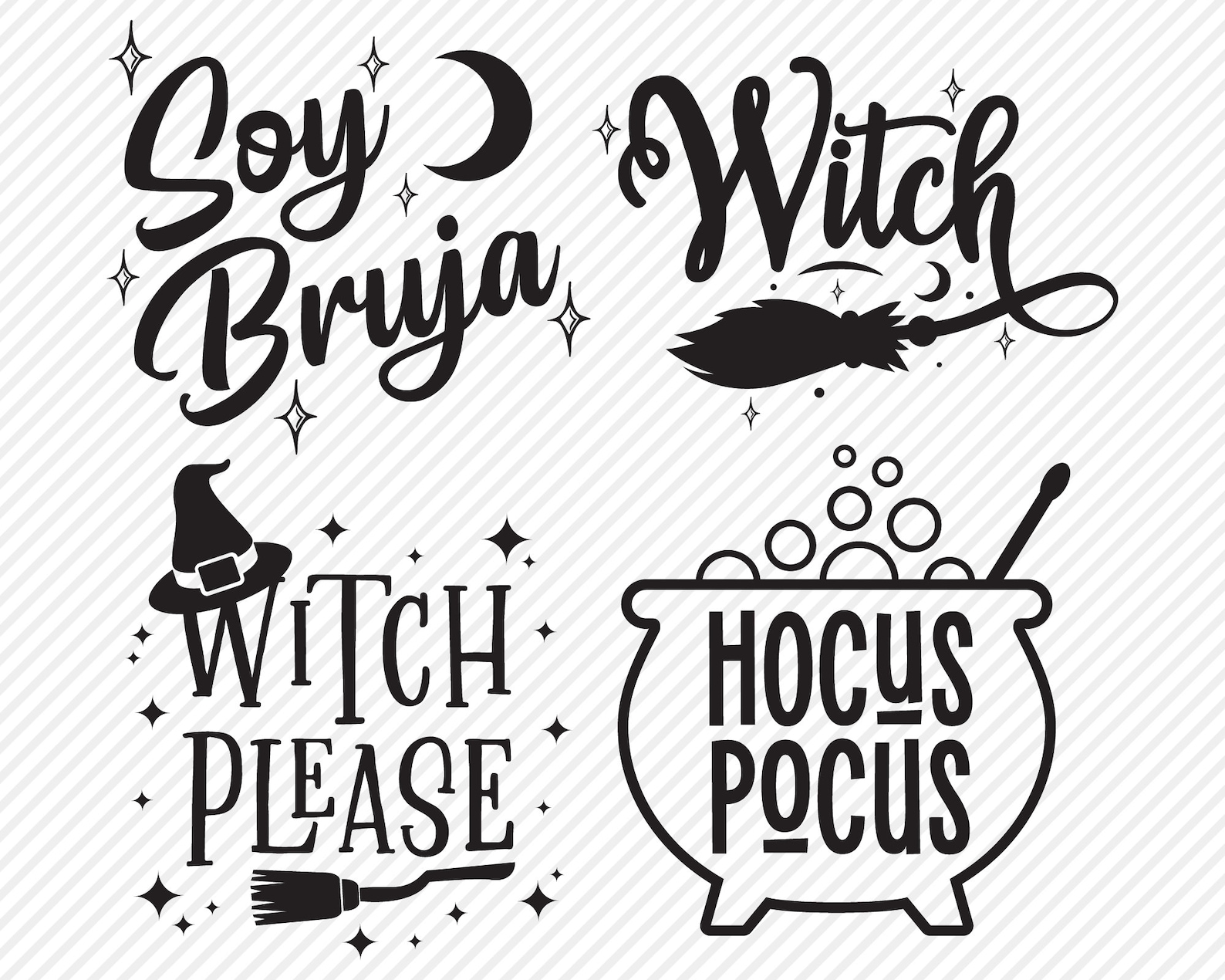 Wicked Witch Bundle SVG, Cut Files, Halloween Shirt Design, Witch Hat ...