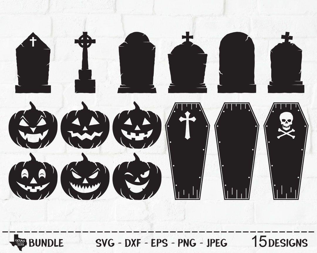 Halloween Bundle SVG, Cut Files, Halloween Shirt Design, Tombstone ...