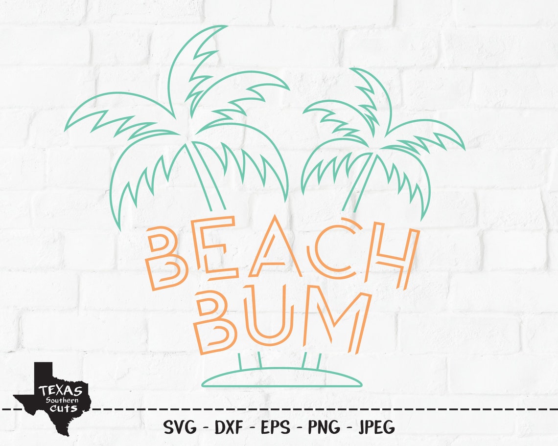 Beach Bum SVG Cut File Summer Vacation Shirt Design - Etsy