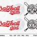 Baseball Mom & Dad Bundle SVG, Cut File, Baseball Shirt Design, Sports ...