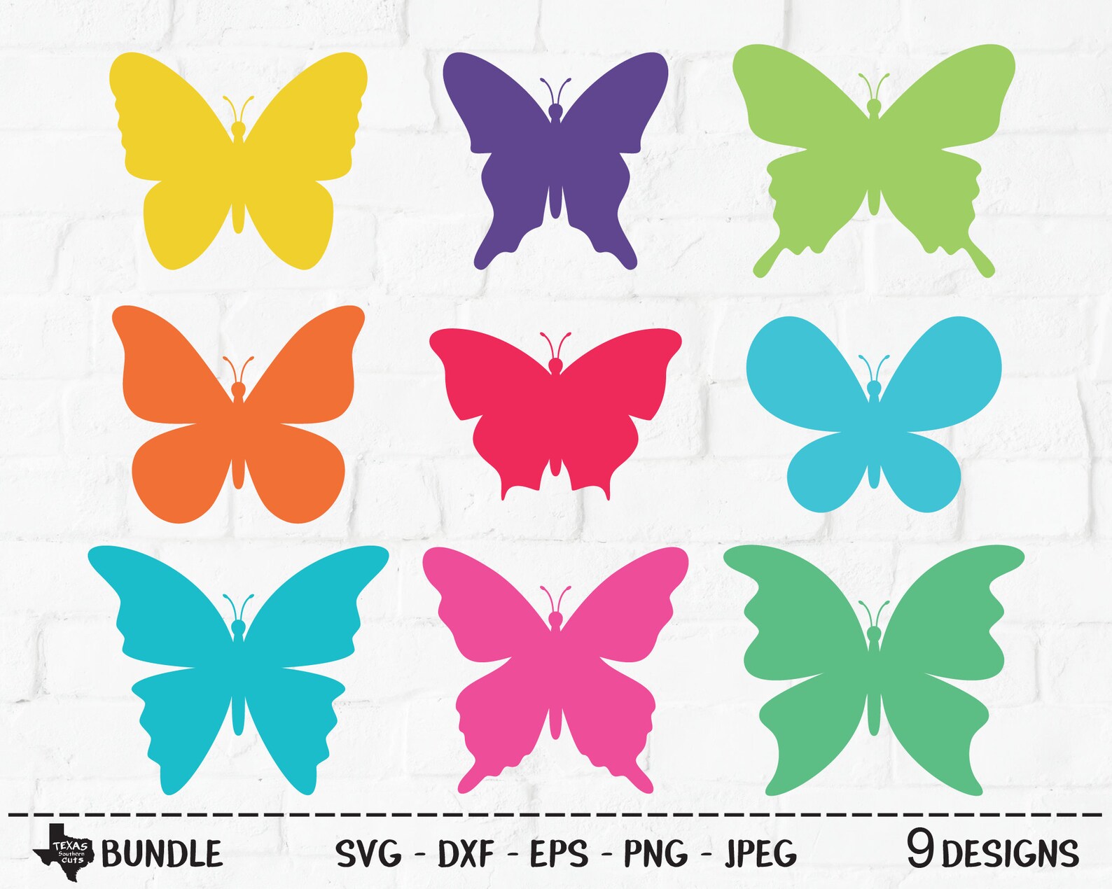 Butterfly Bundle SVG, Cut Files, Butterflies, Shirt Design Assets ...