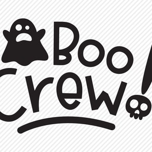 Boo Crew SVG, Cut File, Cute Halloween Shirt Design, Funny Ghost ...