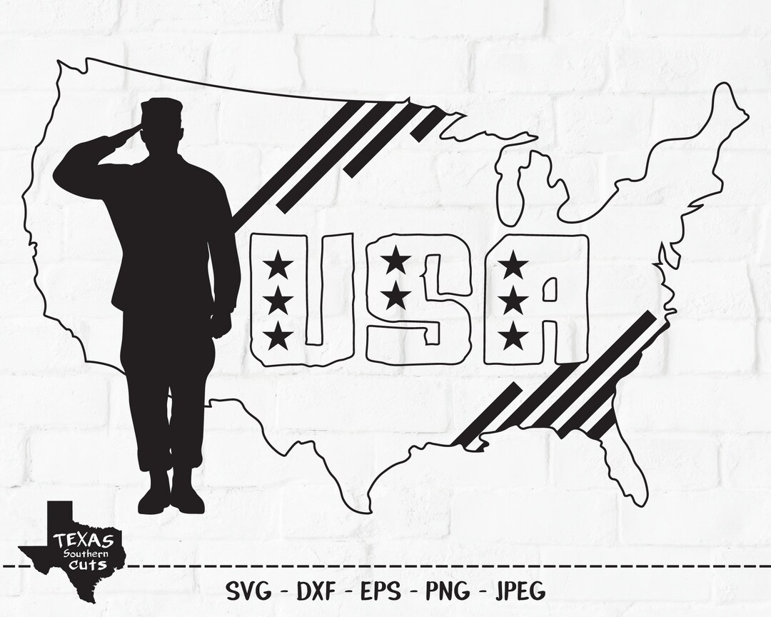 Usa SVG, Cut File, Patriotic, Military, Army, 4th of July, America ...