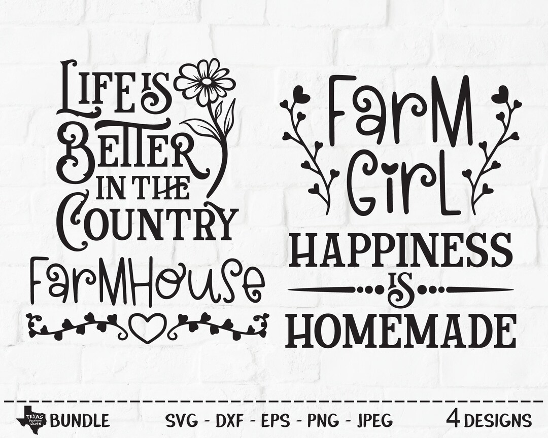 Country Bundle SVG, Cut Files, Country Shirt Design, Farmhouse Decor ...