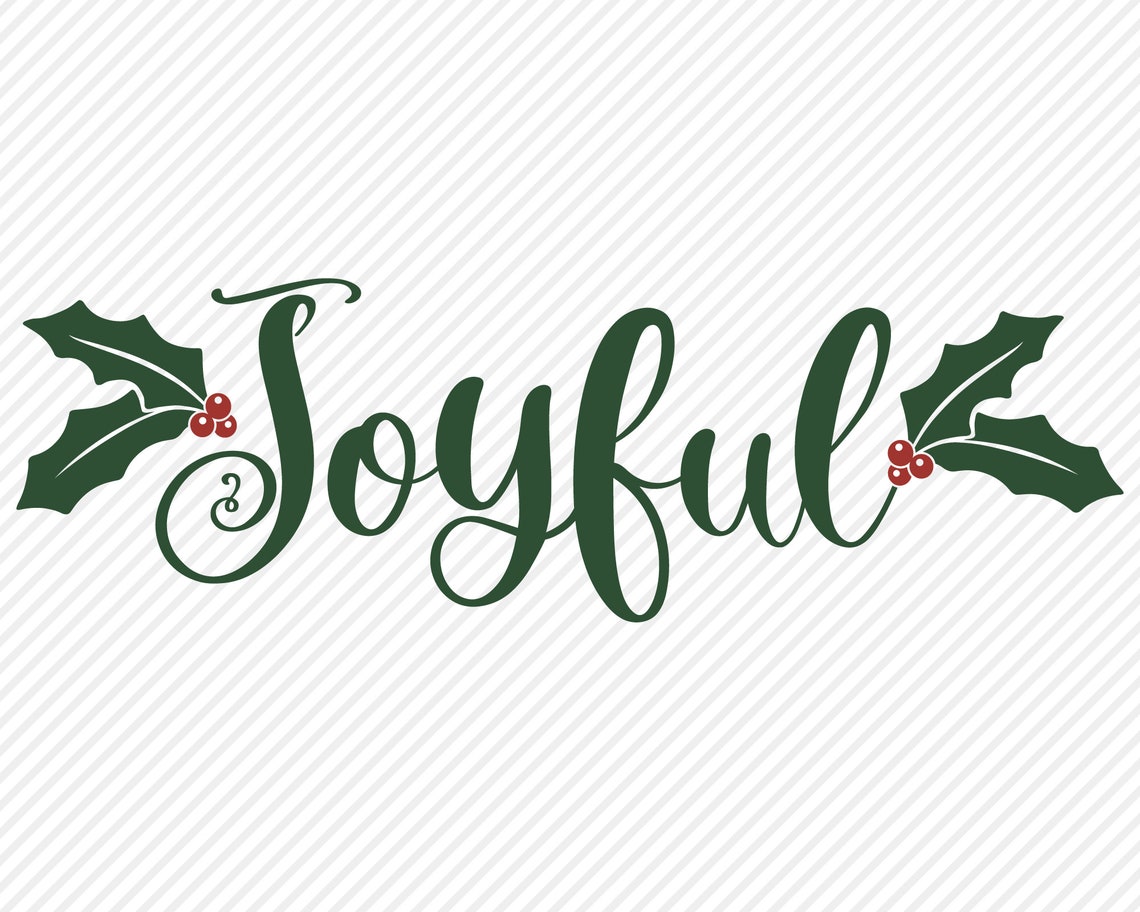 Joyful SVG, Cut File, Christmas Shirt Design, Winter Holiday, Cute ...