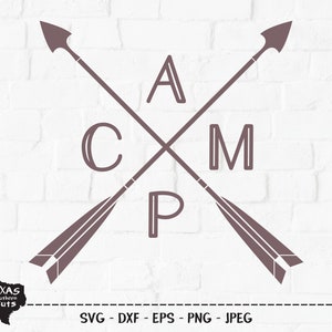 Camp SVG, Cut File, Summer Camping Shirt Design, Tribal Arrow, Family ...