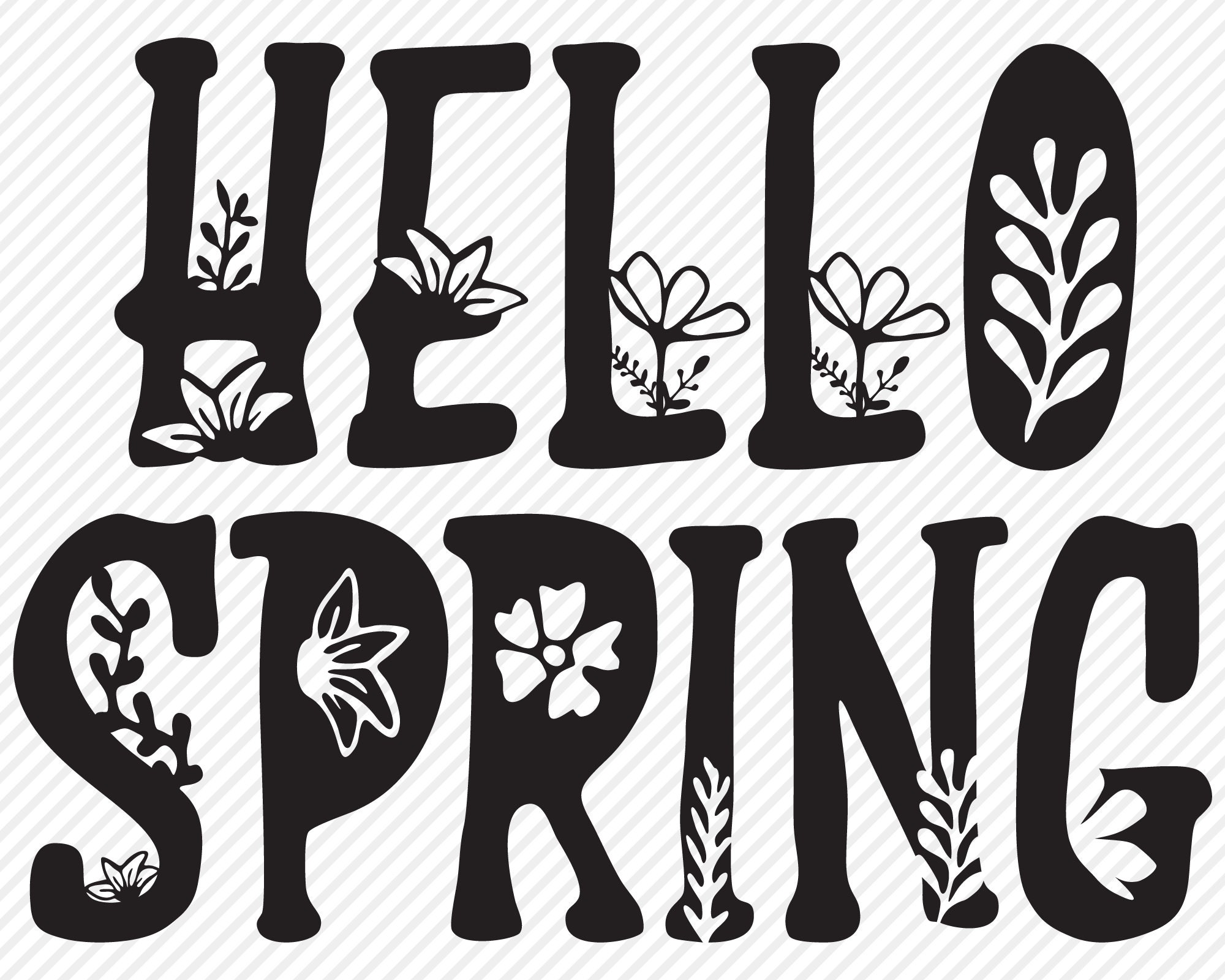 Hello Spring SVG Cut File Spring Shirt Design Home Decor | Etsy