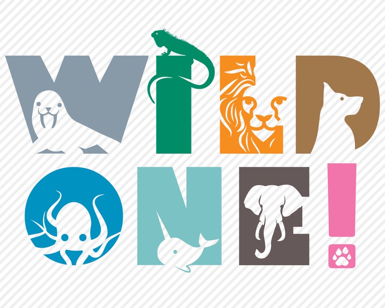 Outdoors Bundle SVG, Cut File, Animal Shirt Design, Wild One, Zoo Crew ...