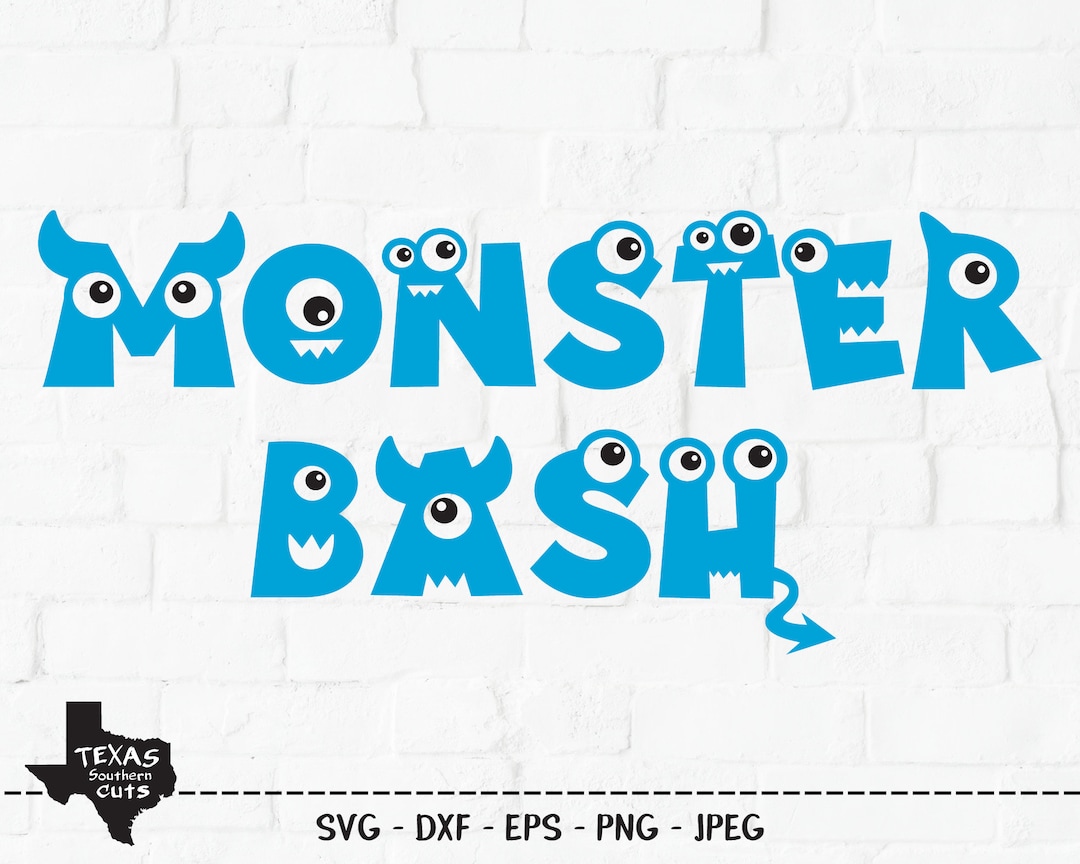 Monster Bash SVG, Cut File, Monster Birthday Party, Cute Little ...
