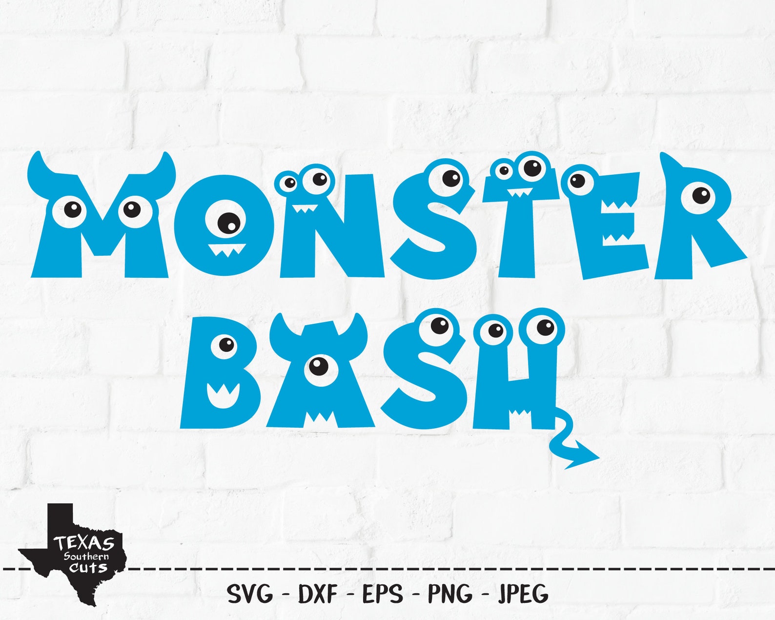 Monster Bash SVG Cut File Monster Birthday Party Cute | Etsy