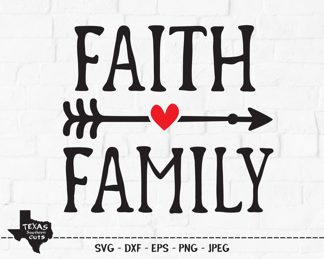 Faith Family SVG, Cut File, Christian Shirt Design, Religious Mom ...