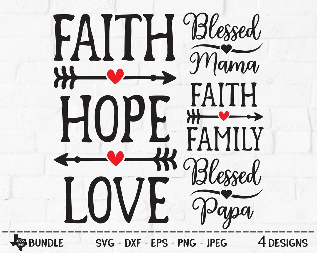 Blessed Family Bundle SVG, Cut Files, Christian Shirt Design, Religious ...